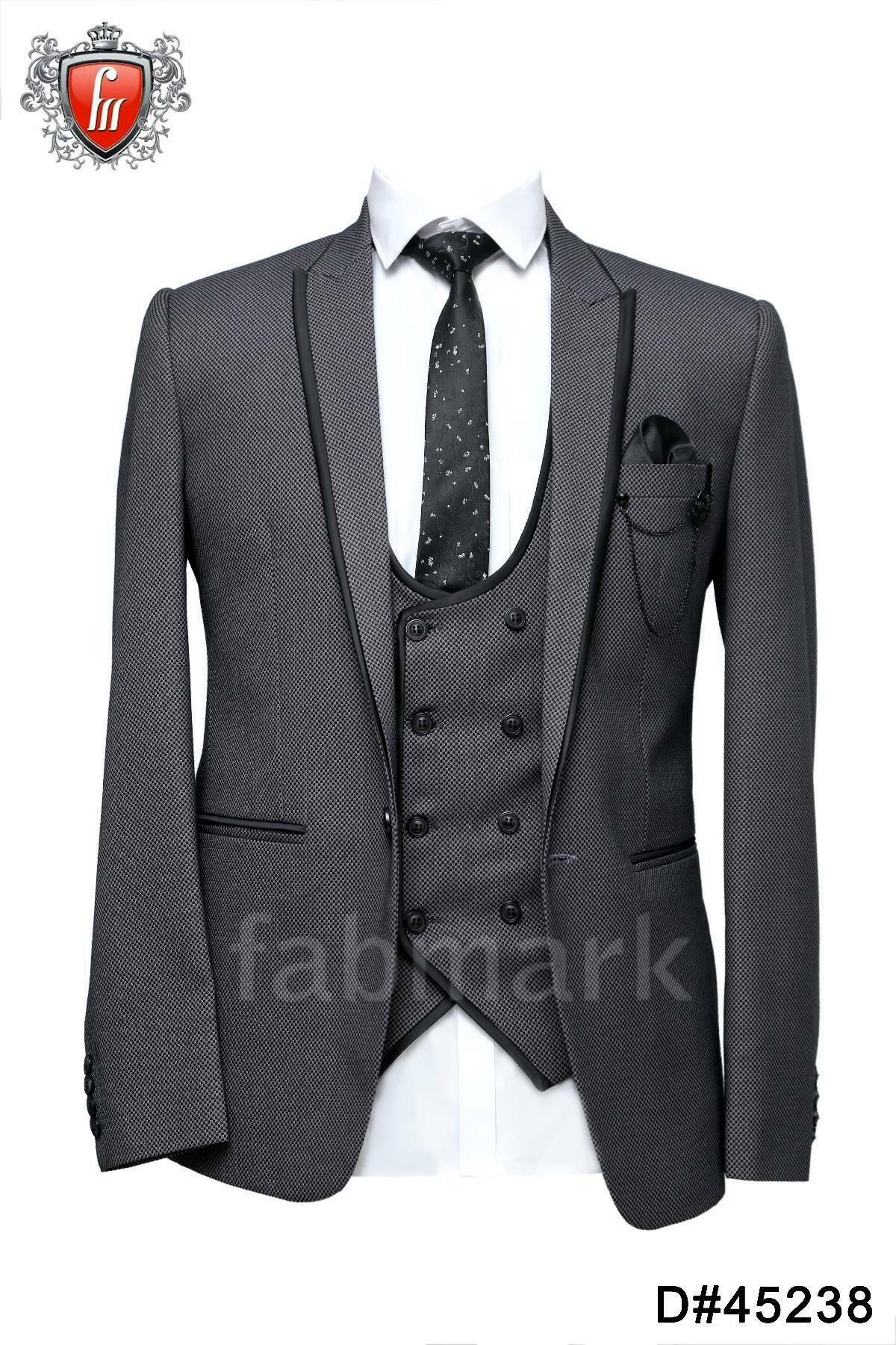 Fabmark Grey Black Suit– Fabmark-High Quality Suits and Shirts